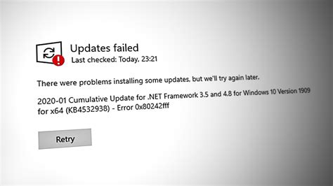 Fix Windows Updates Failed Error X FFF
