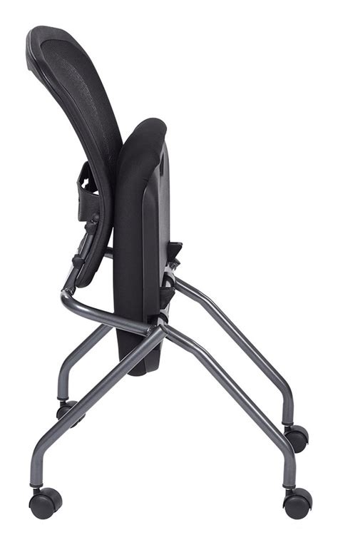 Black Nesting Chair Without Arms 2 Pack Pro Line II By Office Star