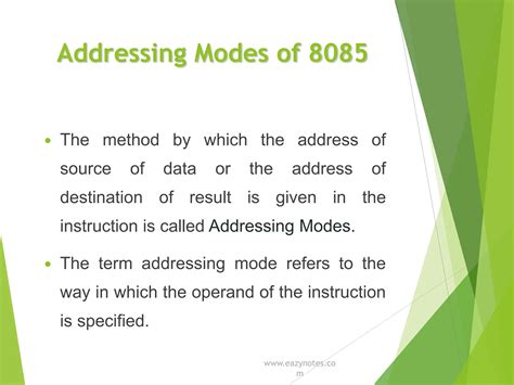 microprocessor unit 2 addressing modes of 8085 ppt
