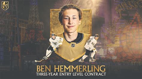 Vegas Golden Knights Sign Forward Ben Hemmerling To Three Year Entry