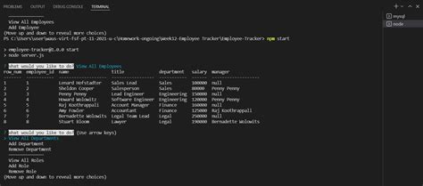 Github Opticsl8b Employee Tracker A Command Line Application From Scratch To Manage A Company