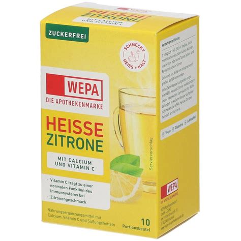 Wepa Heiße Zitrone Zuckerfrei 10x10 G Shop