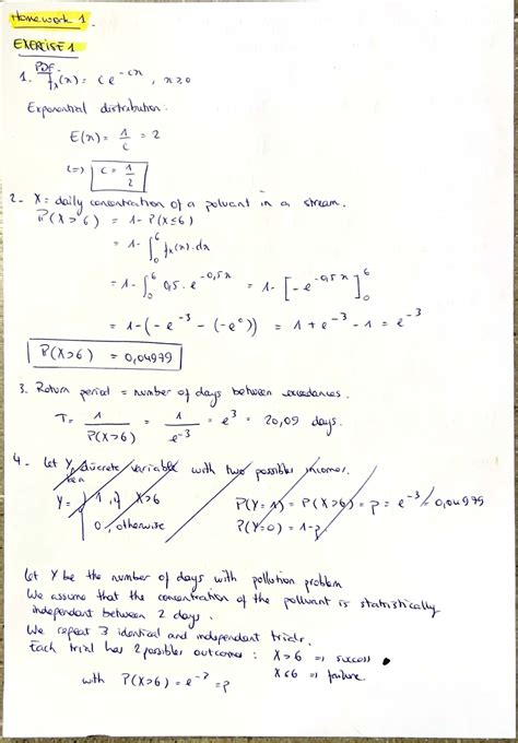 Homework 1 Exponential Distribution And Reliability Analysis Studocu