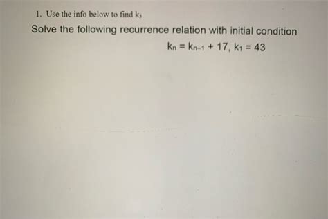 Solved 1 Use The Info Below To Find Ks Solve The Following Chegg Com