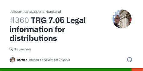 trg 7 05 legal information for distributions · issue 360 · eclipse