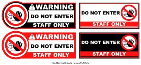 Set Prohibition Warning Do Not Enter Stock Vector Royalty Free Shutterstock