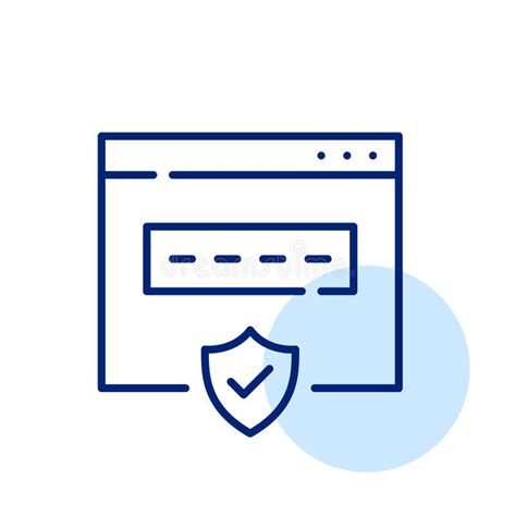 Secure Internet Account Login Web Browser Shield And Checkmark Stock