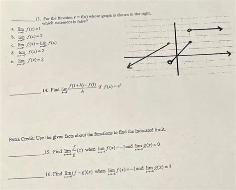 solved 13 for the function y f x whose graph is shown to