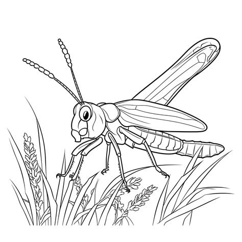 Grasshopper Coloring Sheets Free Printable