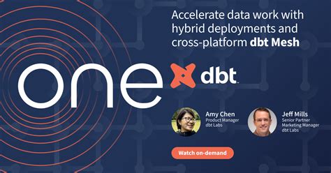 One Dbt Accelerate Data Work With Hybrid Deployments And Cross Platform Dbt Mesh Dbt Labs