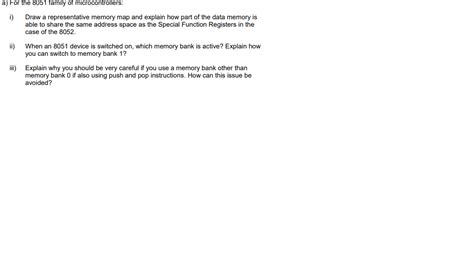 Solved A For The 8051 Family Of Microcontrollers I Draw A Chegg Com