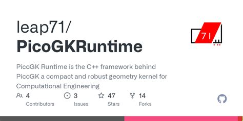 GitHub Leap71 PicoGKRuntime PicoGK Runtime Is The C Framework