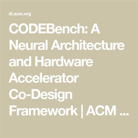 Codebench A Neural Architecture And Hardware Accelerator Co Design