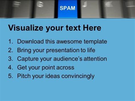 Computer Keyboard With Spam Unwanted Mails PowerPoint Templates Ppt Backgrounds For Slides 0113