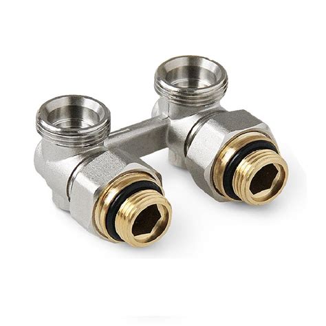 Узел нижнего подключения радиатора Н-образный, 1/2"х3/4" НР (с ...