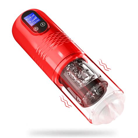 Taylor 10 Vibrating And 6 Thrusting Lcd Display Male Masturbator Men