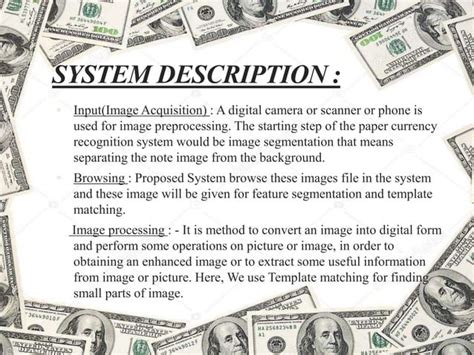 currency recognition system using image processing ppt
