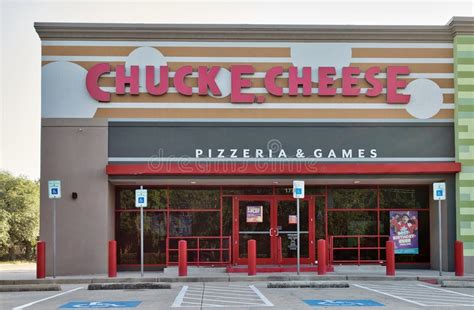 Chuck E Cheese Storefront Building Exterior In Houston Tx Editorial