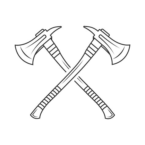 Premium Vector Axe Silhouette Vector Pick Axe Vector Axe Clipart Pick Axe Outline Garden Tool