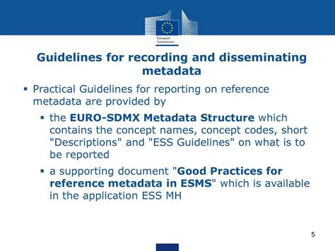 5b sdmx and reference metadata guideline examples ppt download