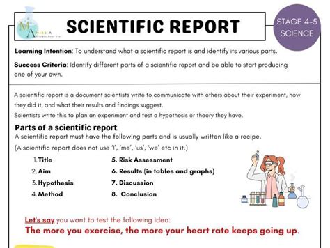 Step By Step Guide To Scientific Report Scaffolded Teaching Resources