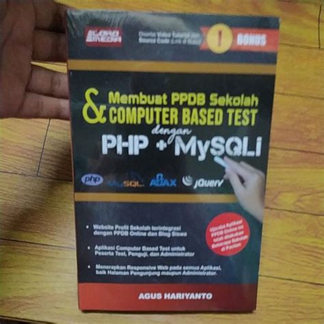jual buku asli membuat ppdb sekolah and computer basic test dengan php