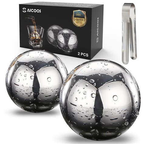 Reusable Metal Ice Cubes For Drinks Christmas Ts Stainless Steel