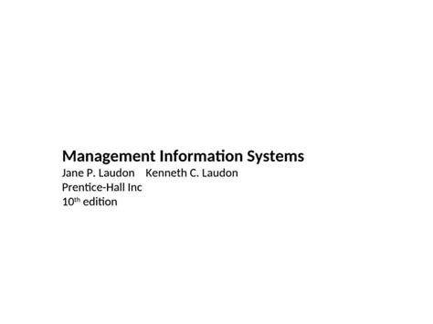 Management Information Systems Chapter And Chapter2 Ppt Operating Systems Computer