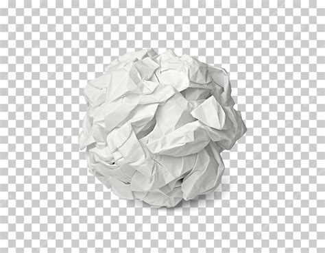 부서진 종이 공 투명 배경 Png Psd에 고립 프리미엄 Psd 파일