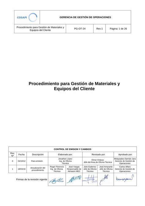 (PDF) Procedimiento para Gestión de Materiales y Equipos …. gestión por... · GERENCIA DE GESTIÓN ...