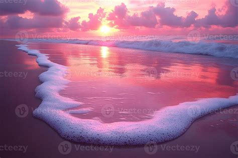 Pink Sunset Beaches Backgrounds