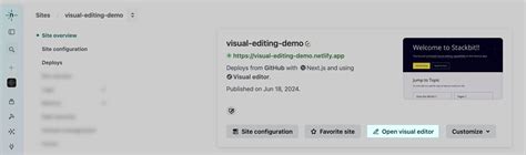 Visual Editor Walkthrough Help Netlify Docs