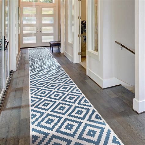 Blue Lagoon Indooroutdoor Hallway Runner Rug Durable Reversible