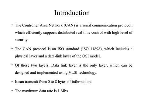 Controller Area Network Protocol Ppt