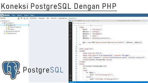 Postgresql Koneksi Php Dengan Database Postgresql Youtube