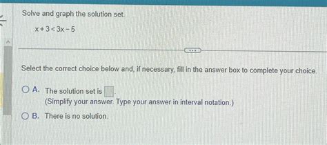 Solved Solve And Graph The Solution Set X