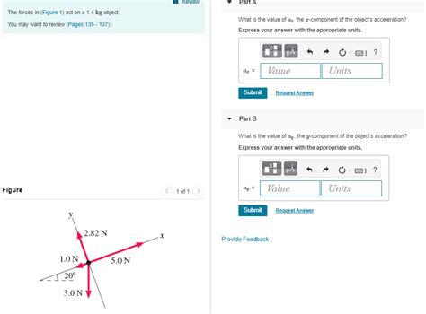Solved The Forces In Figure 1 Act On A 1 4 Kg Object A