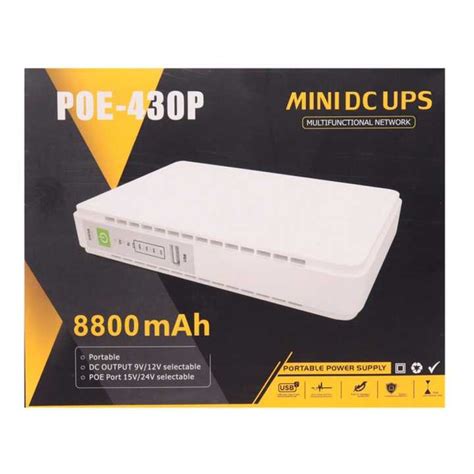 Portable Mini Router Ups Poe Dc Wifi Backup 8800mah And 8 Hours Battery Np