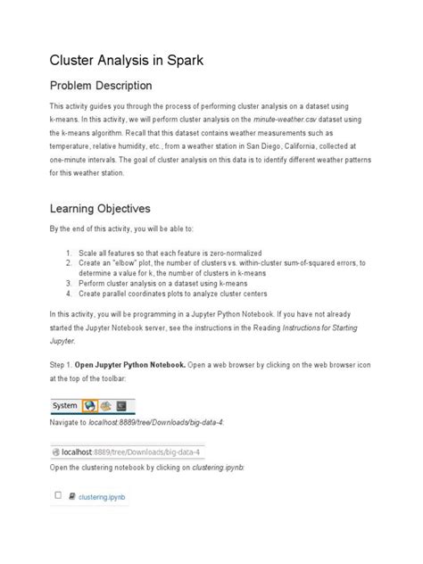 cluster analysis in spark pdf cluster analysis array data structure
