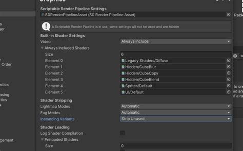 Shader Varaints Stripping In Unity