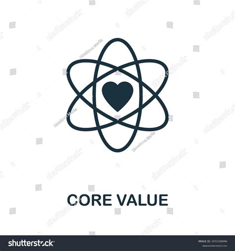 Core Value Icon Monochrome Simple Element Stock Vector Royalty Free