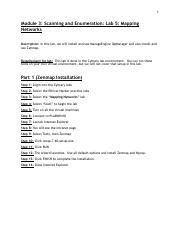 Module Scanning And Enumeration Lab Mapping Networks Pdf Module Scanning And