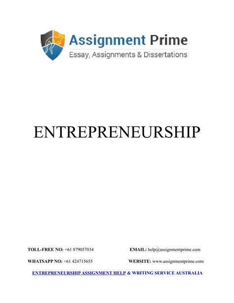 Ppt Sample Assignment An Introduction To Entrepreneurship Powerpoint Presentation Id7580096