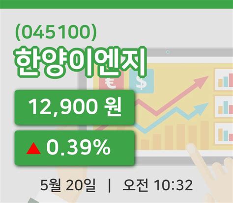 한양이엔지주가 20일 10시 32분 현재 12900원