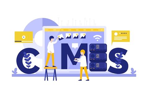 Free Vector Web Development Concept Cms Flat Design