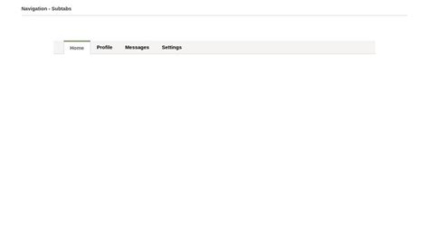 Navigation Subtabs Navigation Subtabs