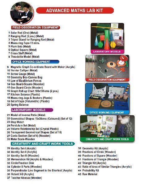 Rx2 Wooden Acrylic Advance Maths Lab Kit For College School Size
