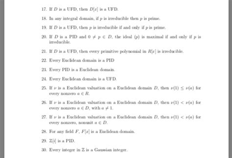 solved 1 every field is an integral domain 2 every