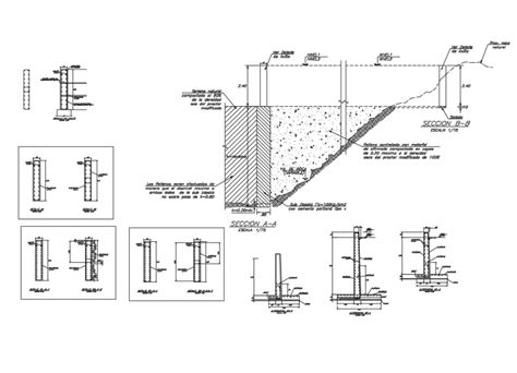 Wall Of Containment Constructive Structure Details Dwg File Artofit