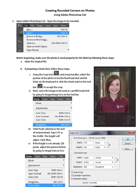 Creating Rounded Corners On Photos Pdf Adobe Photoshop Imaging
